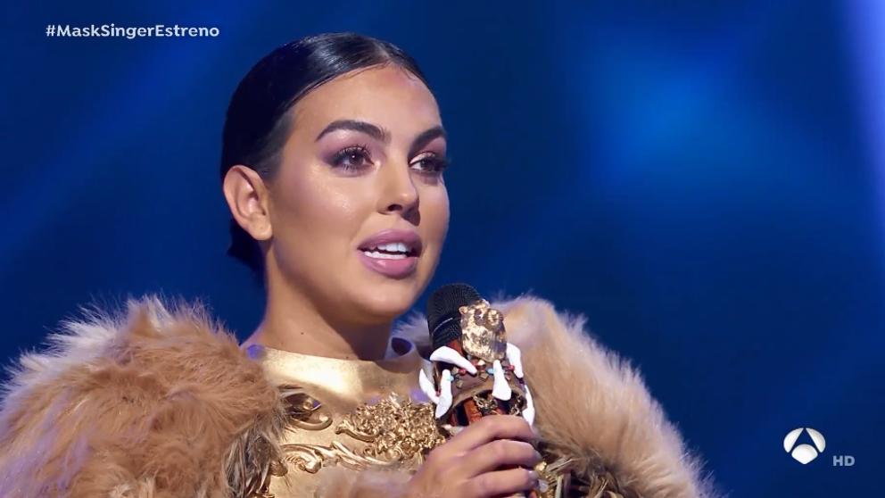 Georgina Rodríguez reapareix a televisió disfressada de lleó